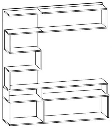 Casarredo Televizní stěna FERRARA dub april/anderson