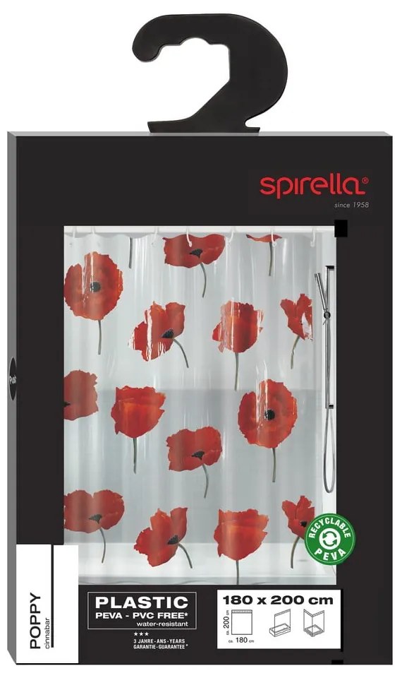 Sprchový závěs 180x200 cm Poppy – Spirella