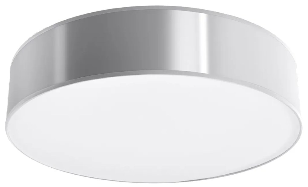 Stropní svítidlo Arena, 1x šedé plastové stínítko, (bílý plast), (fi 55 cm)