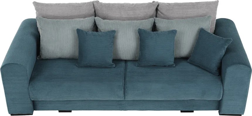 Extra prostorná pohovka, modrá / mentolová / světle šedá, Gilena BIG SOFA