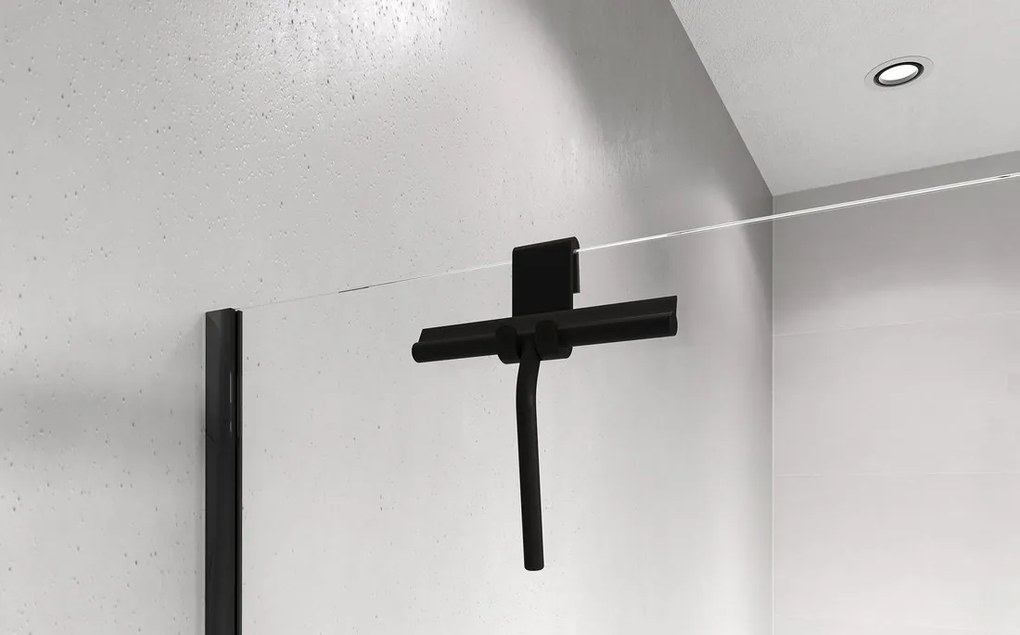 Polysan Polysan, Stěrka do sprchy, včetně uchycení na zástěnu, černá mat, 72825.21