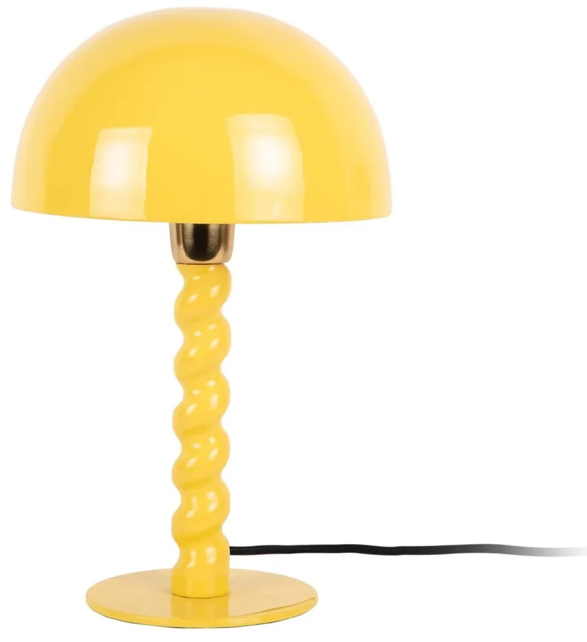 Žlutá stolní lampa s kovovým stínidlem (výška 39 cm) Prisa – Leitmotiv