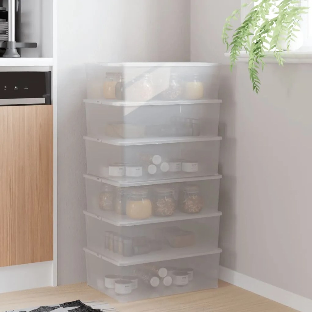 Plastové úložné boxy 6 ks 10 l stohovatelné 3189187