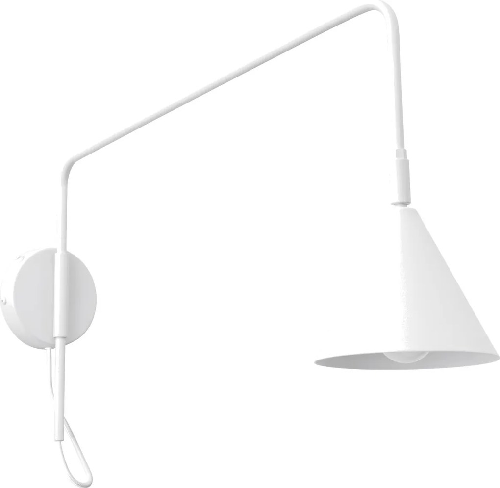 Sollux Lighting Nástěnné svítidlo NOX 1 bílé s vypínačem