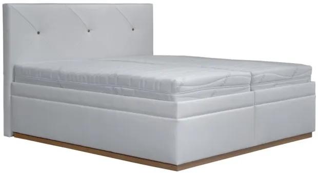 Manželská postel 180 cm Blanář Dalia (bílá) s rošty, čalouněné dvoulůžko, výběr matrací