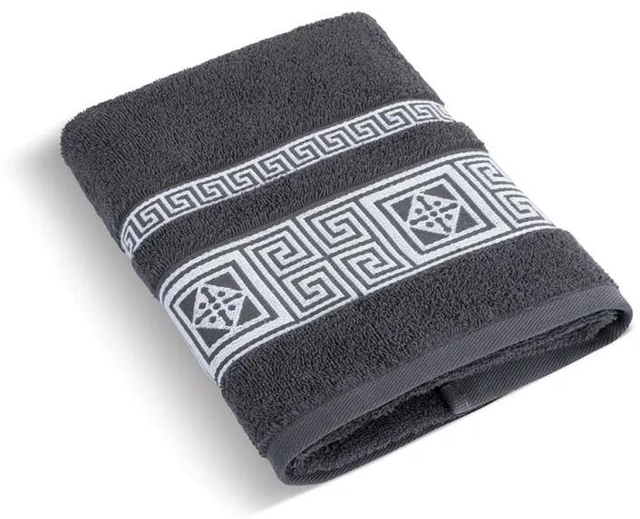 Bellatex Froté ručník a osuška Řecká kolekce tmavá šedá velikost Osuška - 70x140 cm