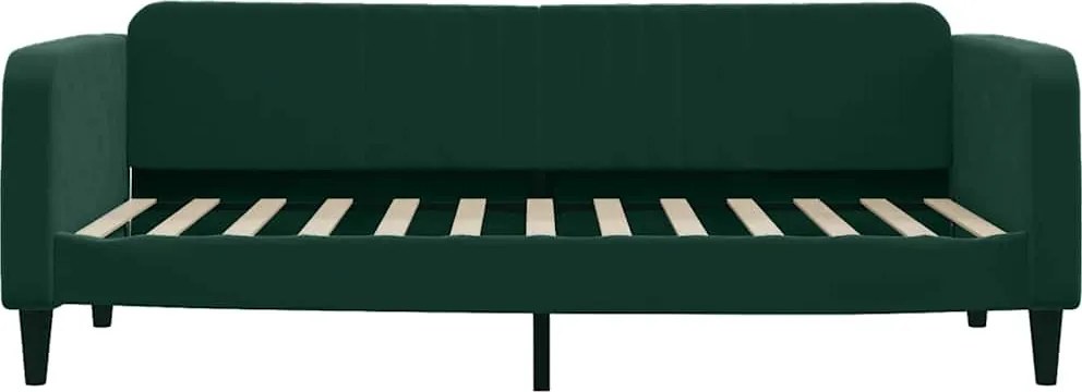 Válenda s matrací tmavě zelená 100 x 200 cm samet 3197048