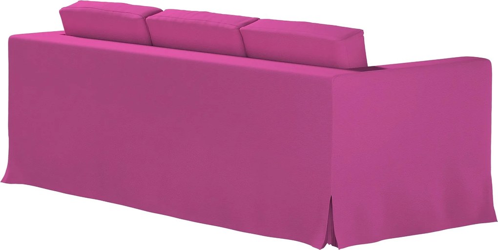 Potah na pohovku IKEA Karlanda 3-místná nerozkládací, dlouhý barva růžová látka pletený vzor