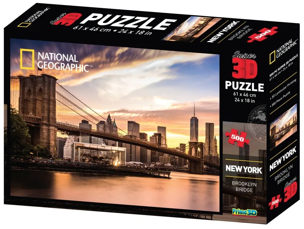 Puzzle 3D - Brooklynský most New York