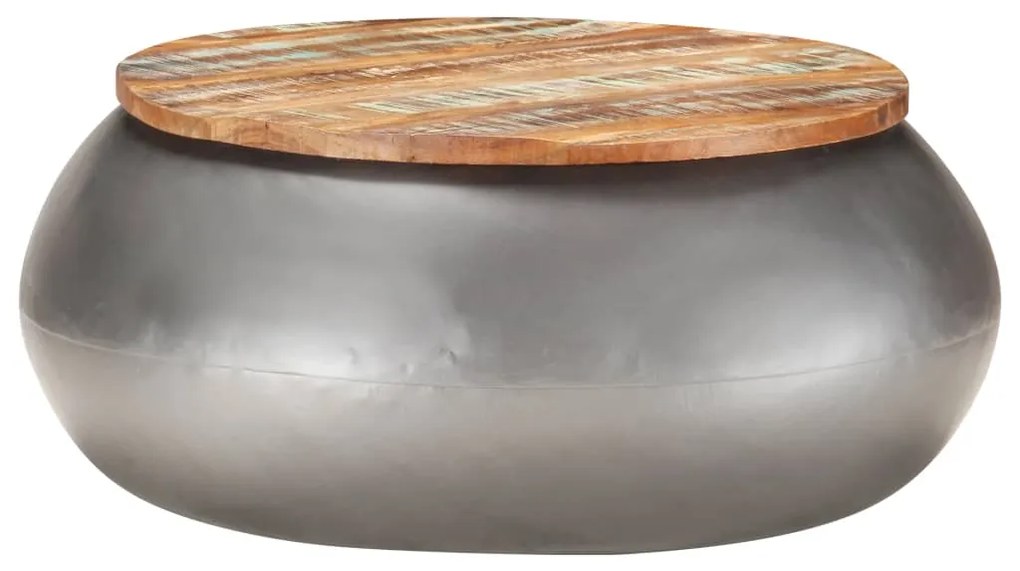 323530 vidaXL Konferenční stolek šedý 68x68x30 cm masivní recyklované dřevo