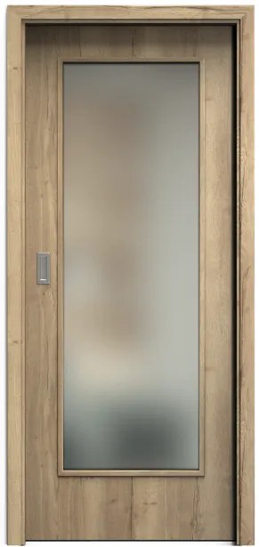 SAPELI ELEGANT KOMFORT M40 - CPL LAMINÁT - POSUVNÉ DVEŘE VČ. ZÁRUBNĚ - Dub Halifax Průchozí šířka (cm): 120, Průchozí výška (cm): 197