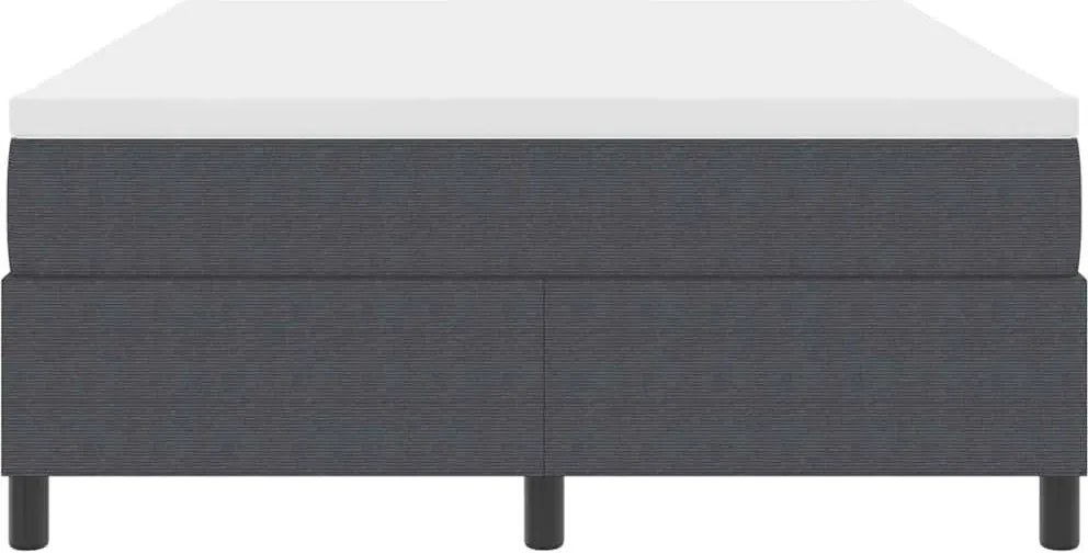 Postel s boxspringem Tmavě šedá a bílá 140 x 200 cm 3337468