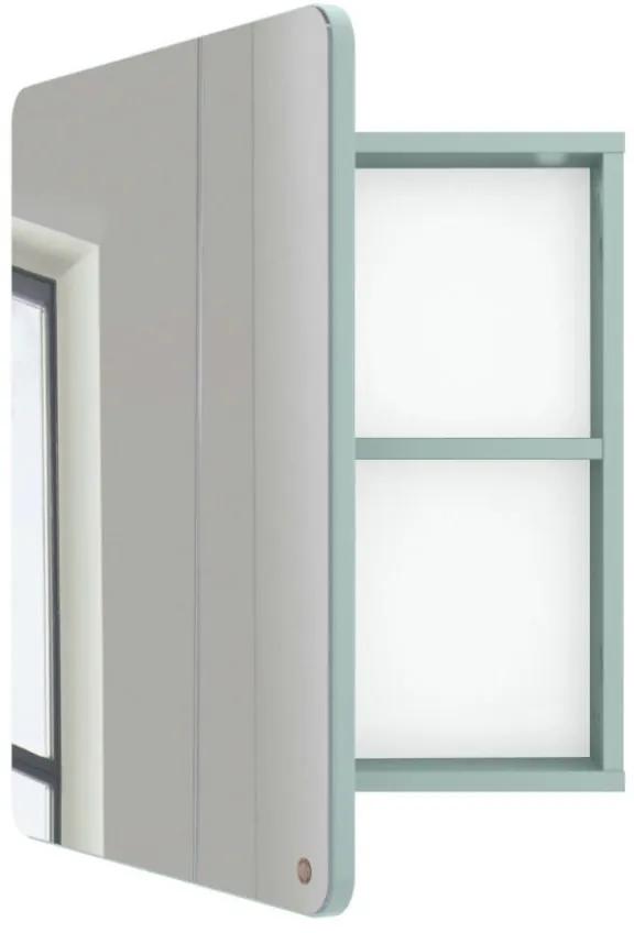 OnaDnes -20% Světle zelená lakovaná koupelnová zrcadlová skříňka Tom Tailor Color Bath 58 x 50 cm