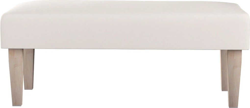 Dlouhá lavička 100x40cm barva béžová látka pletený vzor