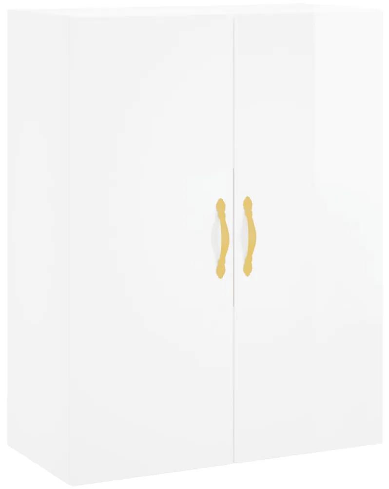 Skříň highboard lesklá bílá 69,5 x 34 x 180 cm kompozitní dřevo