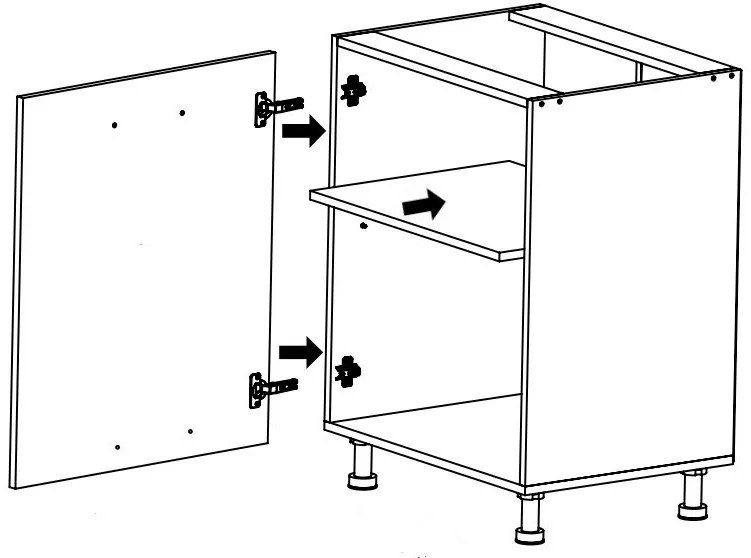 CASARREDO Kuchyně DAKOTA 280 bílá/dub kraft zlatý