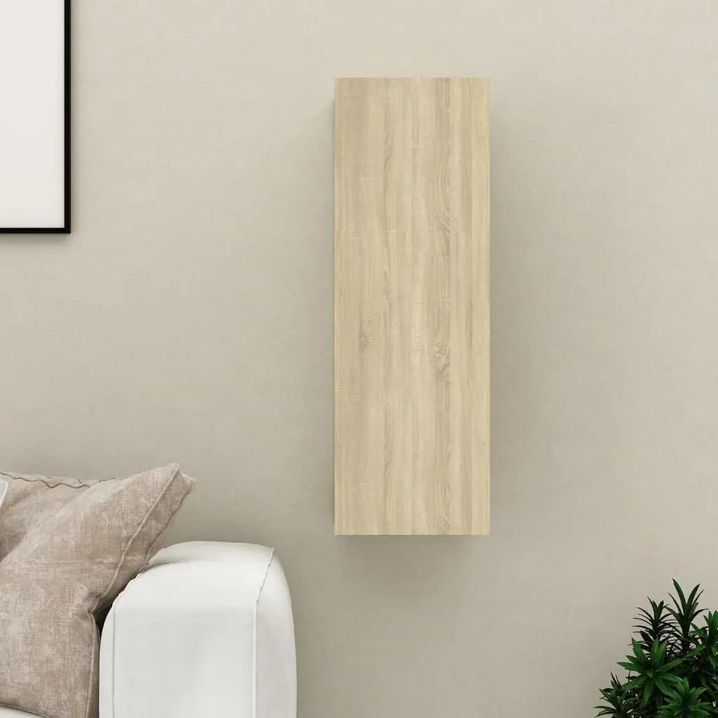 vidaXL TV stolek 30,5x30x90 cm kompozitní dřevo [815747] Barva: bílá a dub sonoma