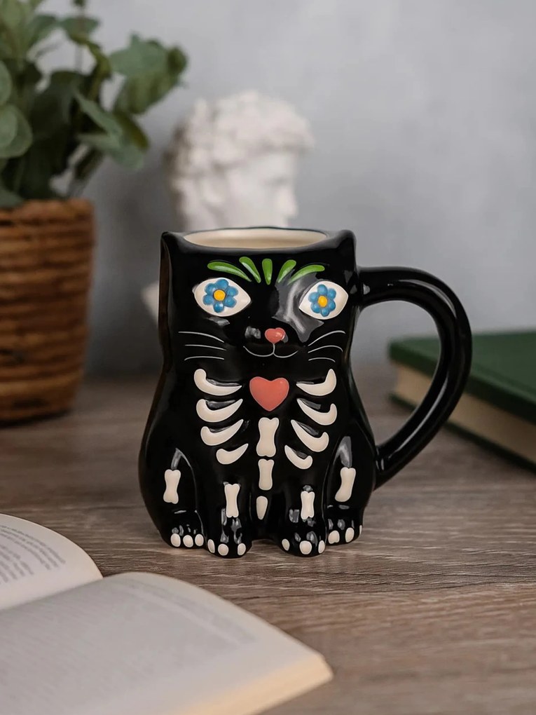 Sinsay - Hrnek s halloweenským motivem - černá