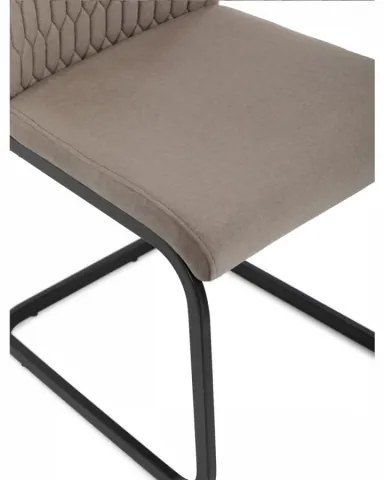 Jídelní židle cappucino látka černé kovové nohy DCL-X7018 CAP2