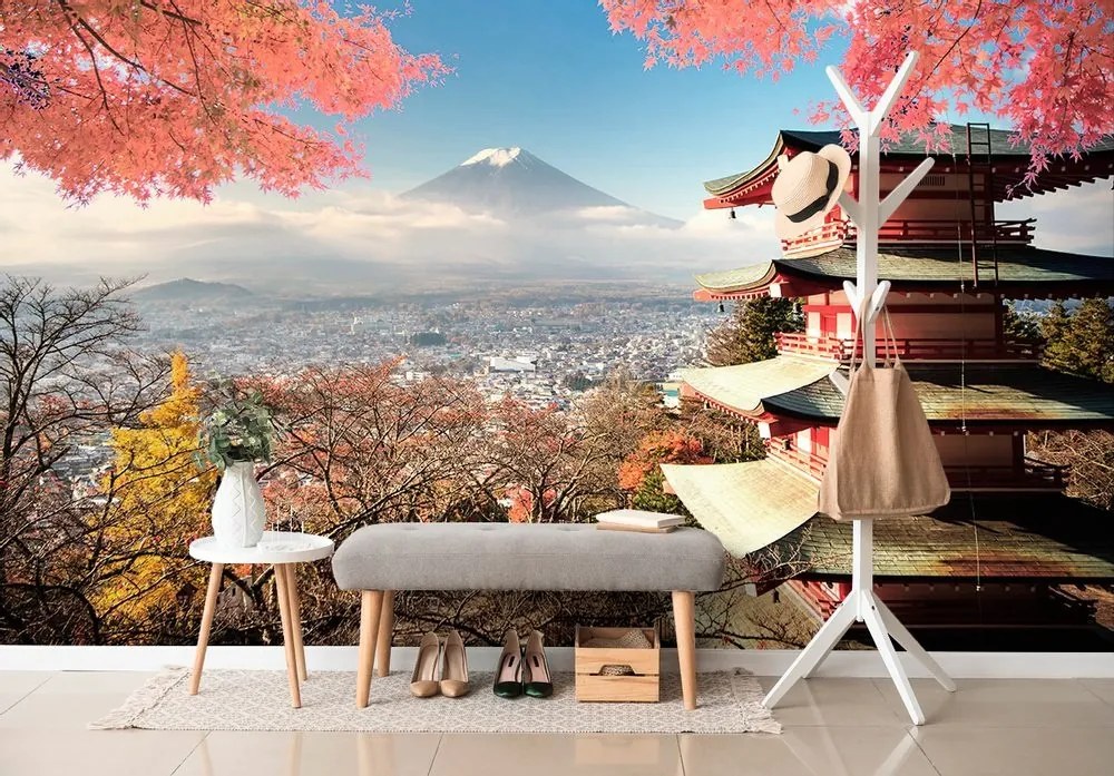 Fototapeta podzim v Japonsku - 450x300 cm