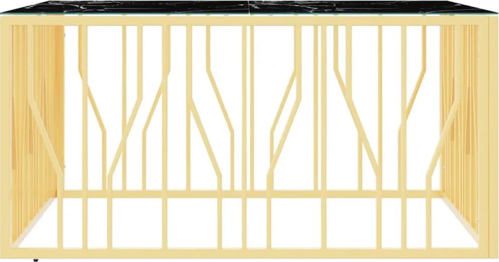 vidaXL Konferenční stolek 100 x 100 x 50 cm nerezová ocel a sklo [350068] Barva: Zlatá a černá