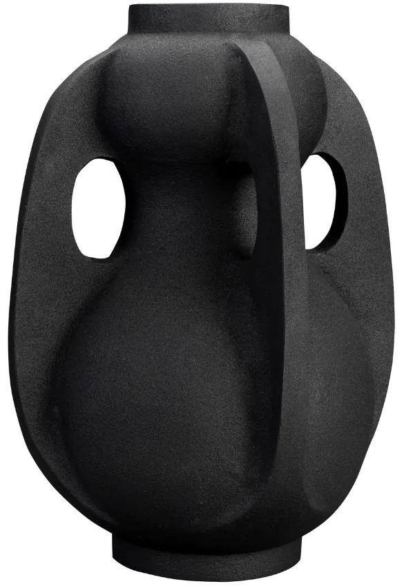 Černá hliníková váza DUTCHBONE THIAGO 27 cm