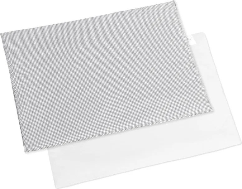 Bellatex Polštářek pro kojence do postýlky Šedá,Bílá 42x32 cm, (tenký)