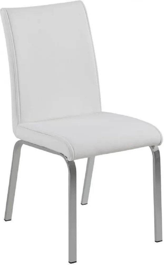 SCANDI Bílá jídelní židle Leona