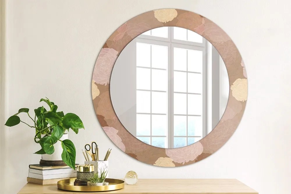 Kulaté dekorativní zrcadlo Složení růží fi 60 cm