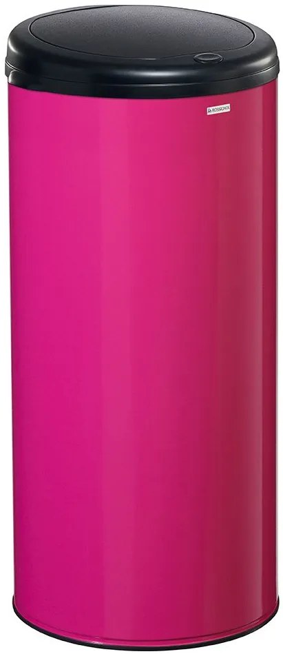 Rossignol SAS Dotykový odpadkový koš Rossignol Touch 93586, 45 L, růžový RAL 4010