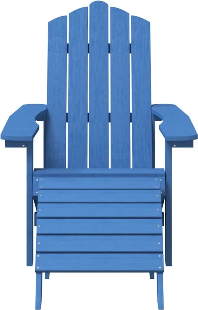 Zahradní křeslo Adirondack + podnožka/stolek HDPE akvamarínové 3095711