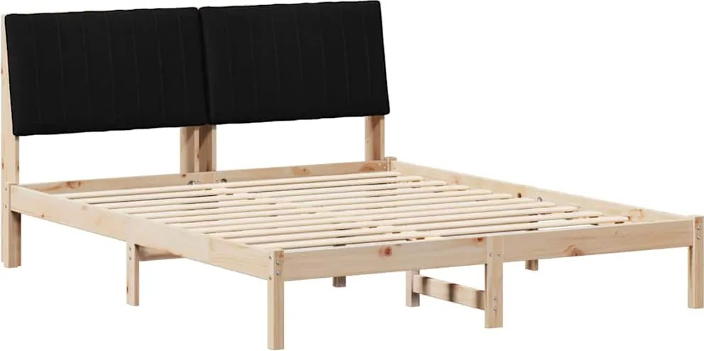 Rám postele s čelo Hnědá 150 x 200 cm Masivní borové dřevo 3394415