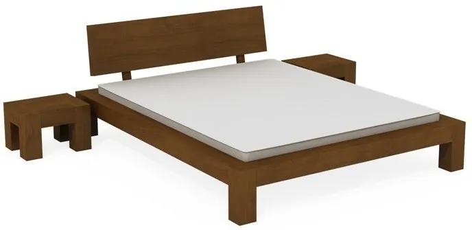 Břízová manželská postel LUGO - 180x200 - barva ořech