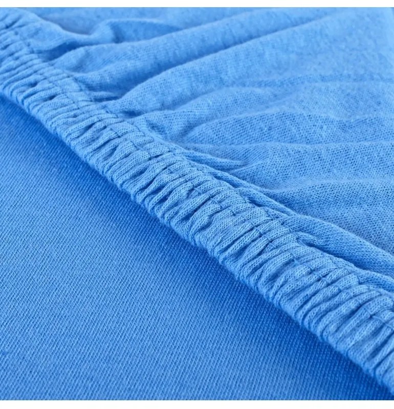 Prostěradlo modré jersey EMI, Plachta 90x200