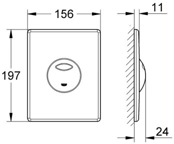 GROHE 38862SH0 - Ovládací tlačítko SKATE 156 × 197 mm bílá