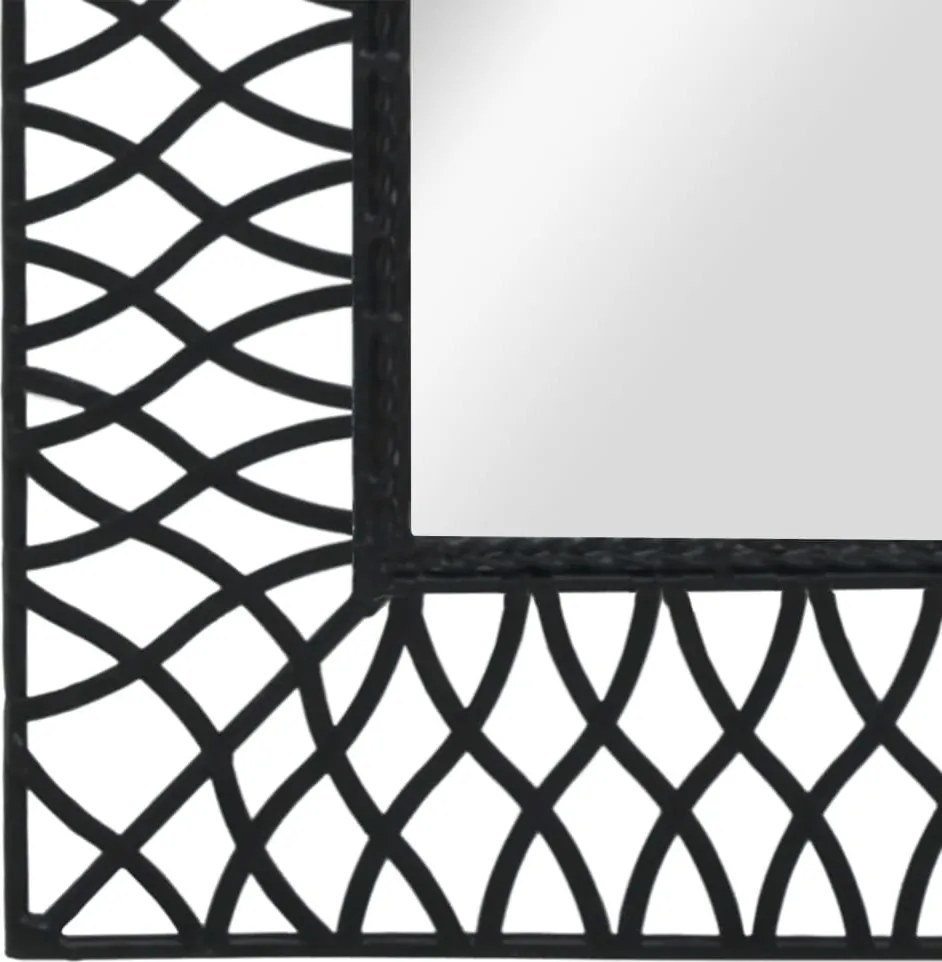 vidaXL Zahradní nástěnné zrcadlo s obloukem 50 x 80 cm [275607] Barva: Černá