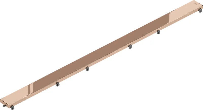 Mexen Flat, lineární podlahový žlab 90 cm, růžové zlato, 1619090