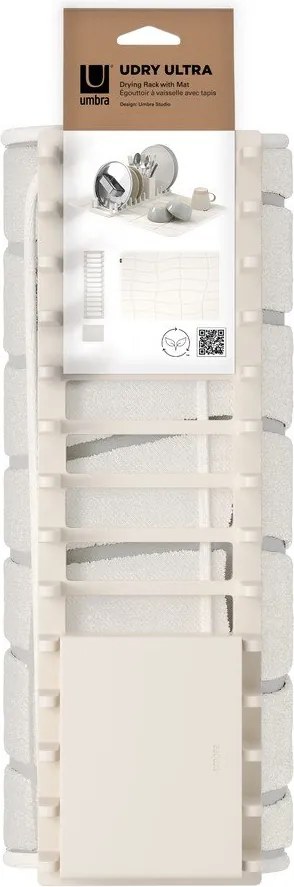 Béžová plastová odkapávací podložka na nádobí 61x43 cm Udry – Umbra