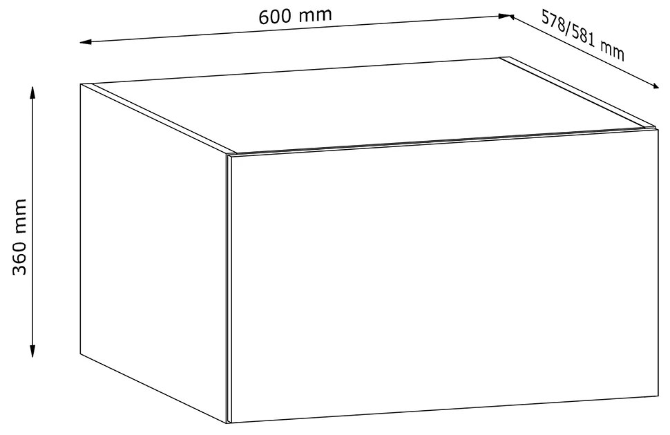 LANGEN ap | horní skříňka N60 | push open | artisan