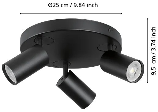 Eglo 900336 - LED RGBW Stmívatelné bodové svítidlo TELIMBELA-Z 3xGU10/4,9W/230V
