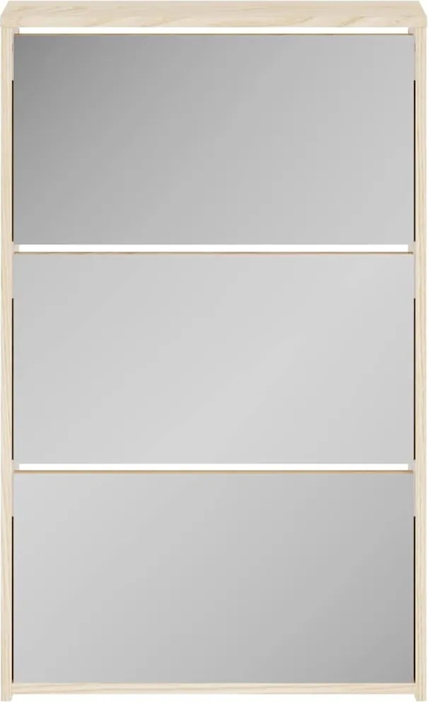 Botník třípatrový zrcadlo dub 63 x 17 x 102,5 cm 243047