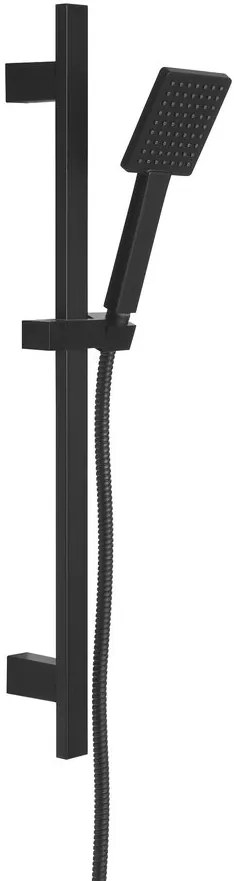 Sapho, Sprchová souprava hranatá, posuvný držák 700mm, černá matná, SC615