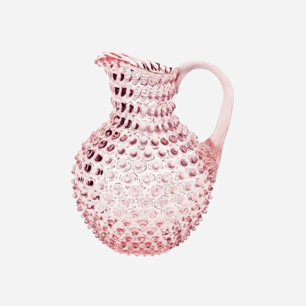 Růžový džbán Hobnail