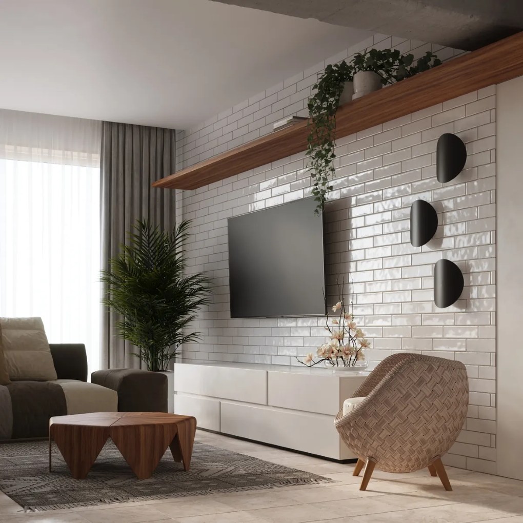 Sollux Lighting Nástěnné svítidlo SENSES Černá