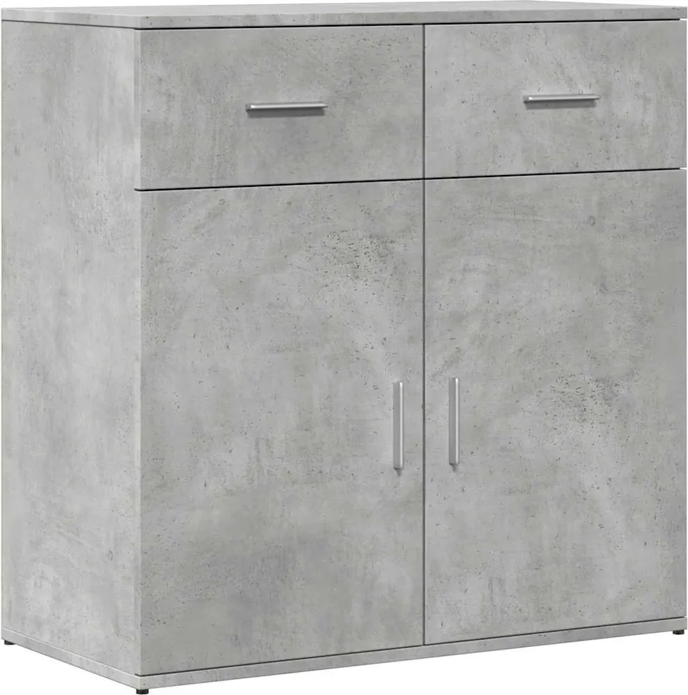 Příborníky 2 ks betonově šedé 79 x 38 x 80 cm kompozitní dřevo 3276619