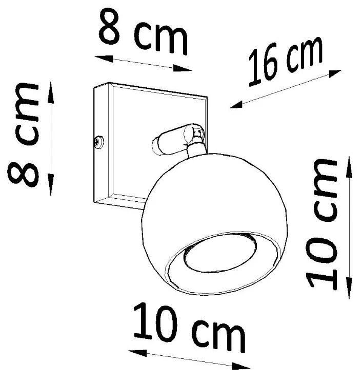 Bodové svítidlo Oculare, 1x černé kovové stínítko, (možnost polohování)