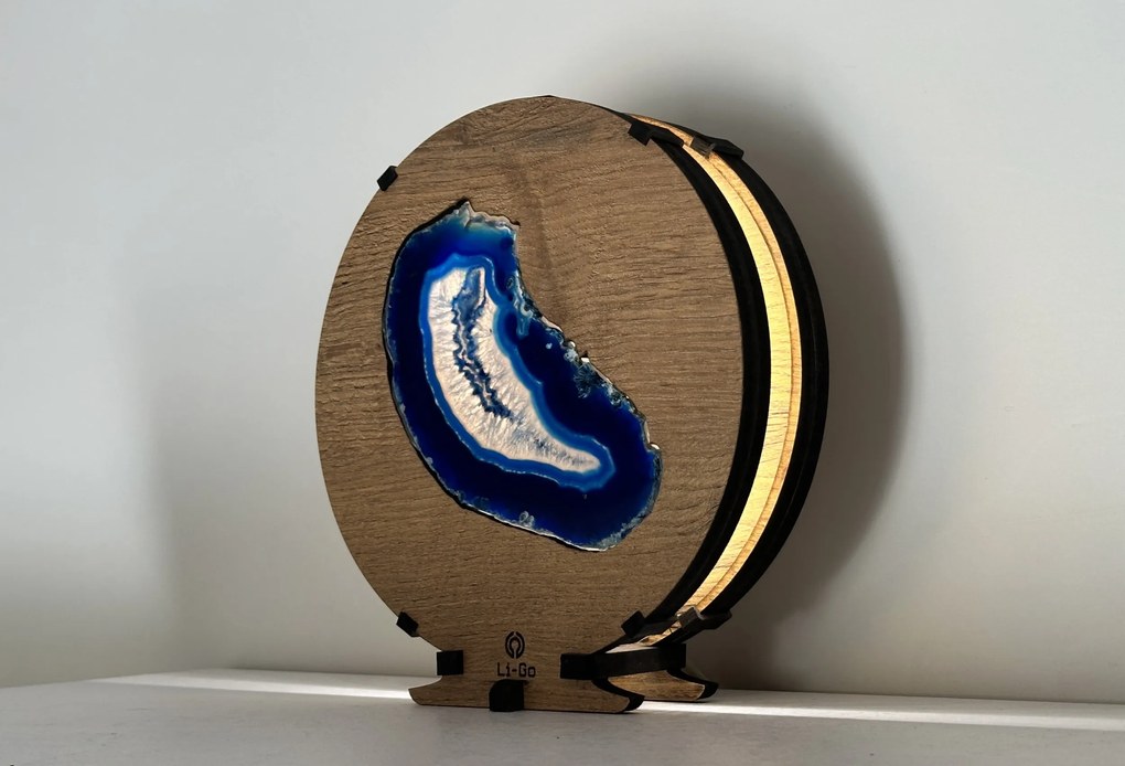 Li-Go "Achát" lampa 20x22cm provedení povrchu: dub