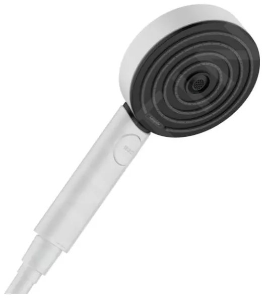 Hansgrohe WallStoris, Set sprchové hlavice 105, 3 proudy, termostatu a koupelnových doplňků, matná bílá 24250700