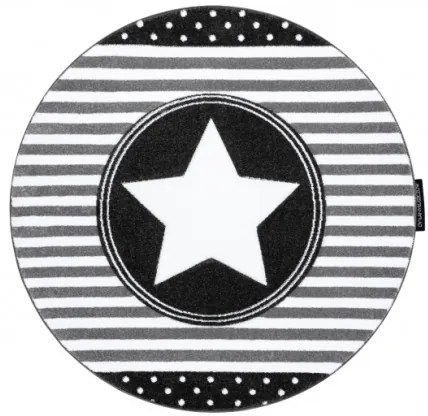 Koberec PETIT STAR HVĚZDA kruh šedý