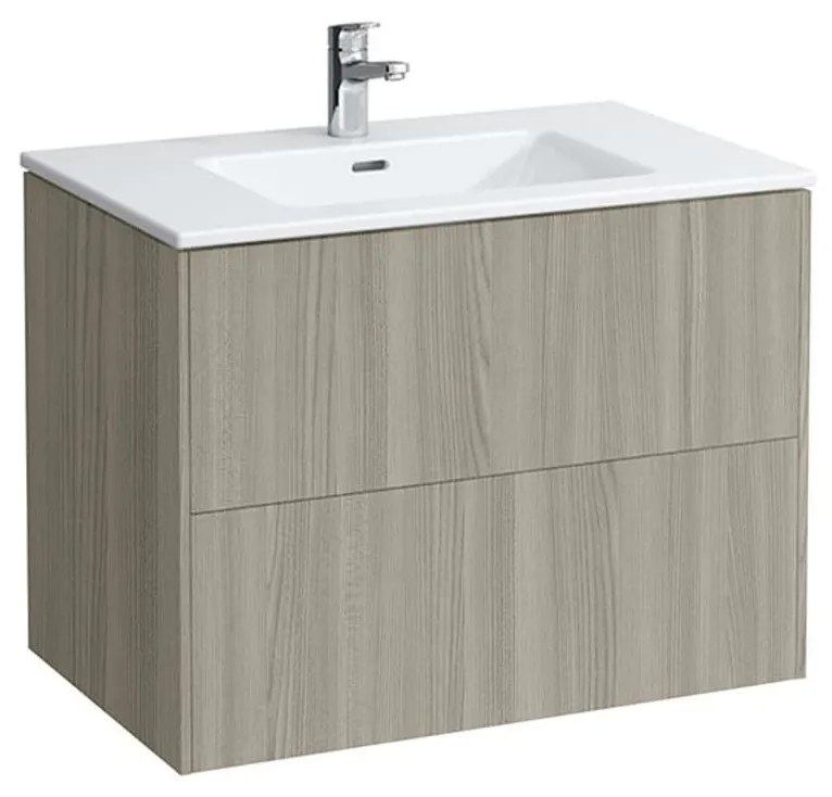 Laufen Pro S - Skříňka s umyvadlem, 59x79x49 cm, 2 zásuvky, světlý jilm H8649612621041